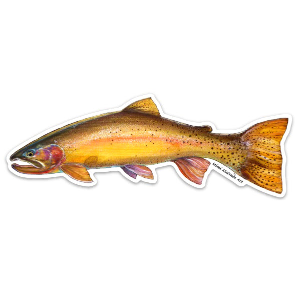 Mimi Matsuda Art Yellowstone Cutthroat Trout Sticker – Big Sky Anglers